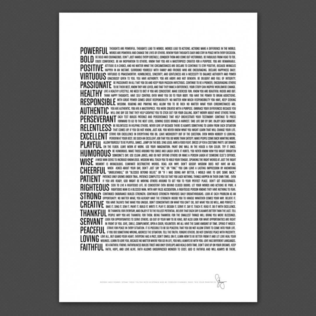 Manifesto Print - Poster That Provides Words of Encouragement and ...