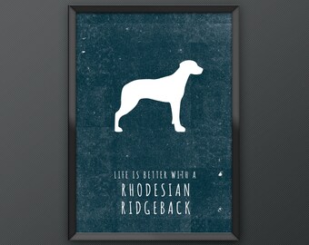 RHODESIAN RIDGEBACK Art Print Watercolor Painting by Artist DJ - Etsy