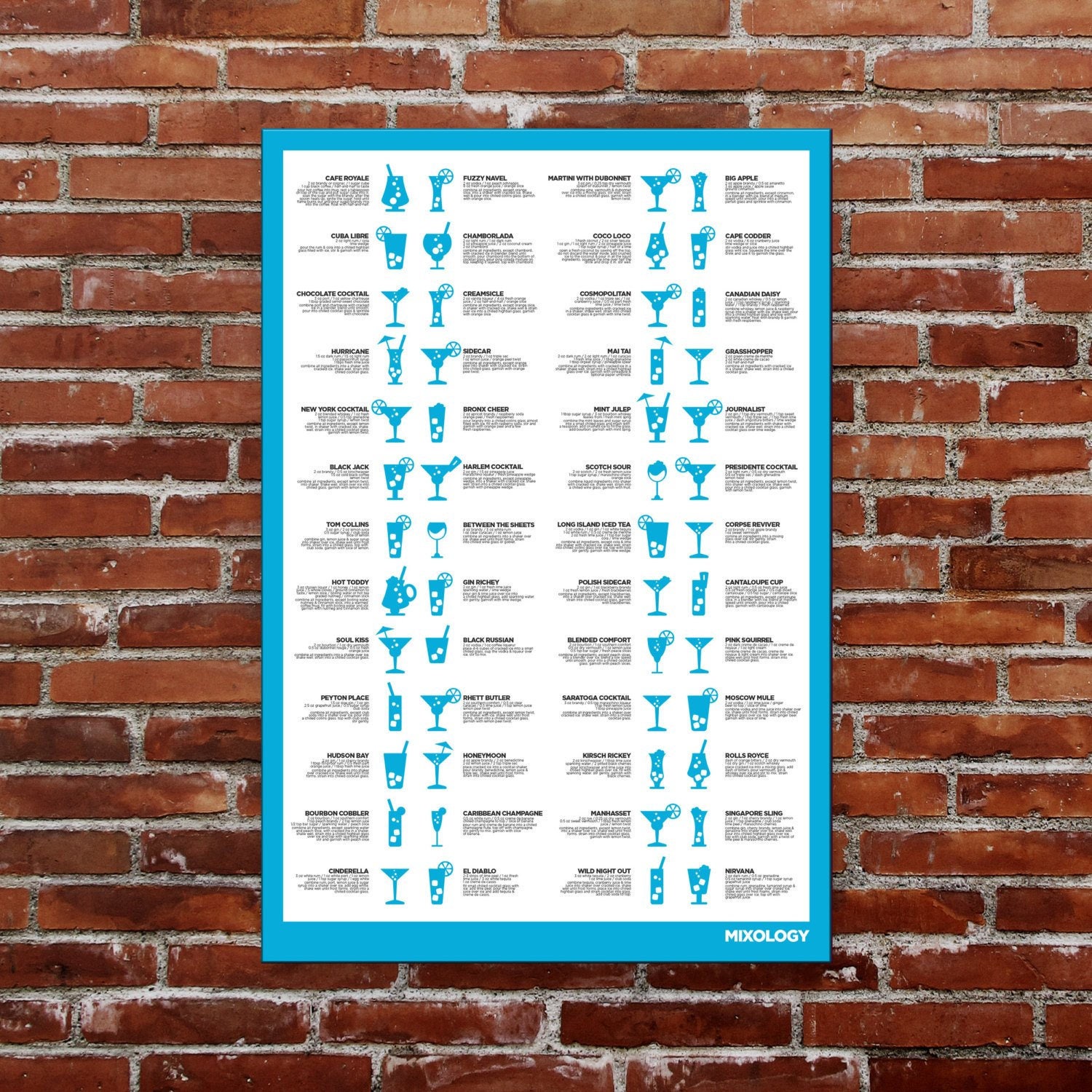 Drink Mixology Poster - Etsy