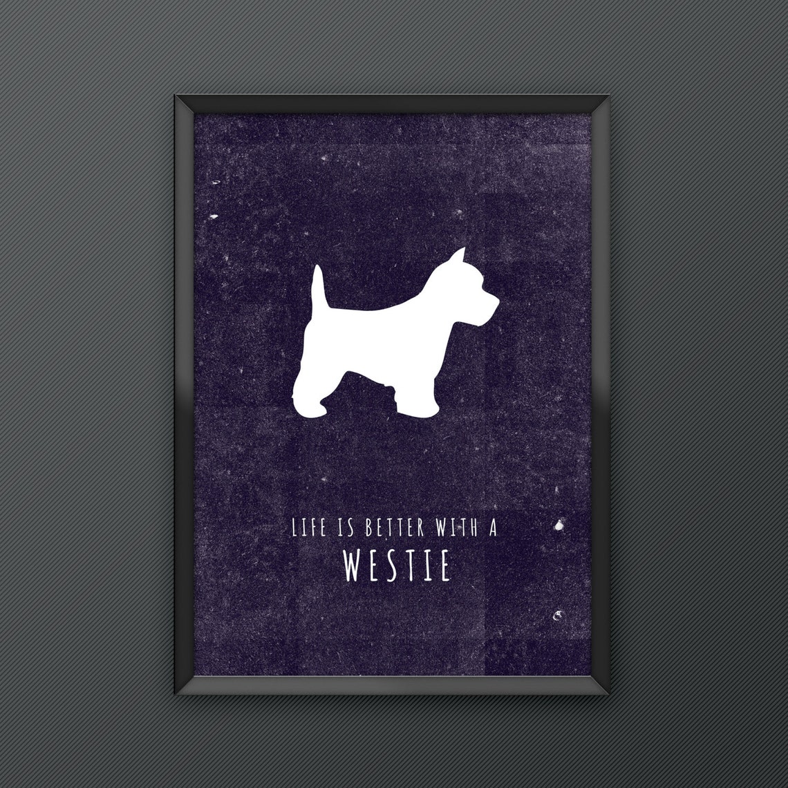 Westie Dog Print Poster Series Featuring Iconic Silhouette - Etsy