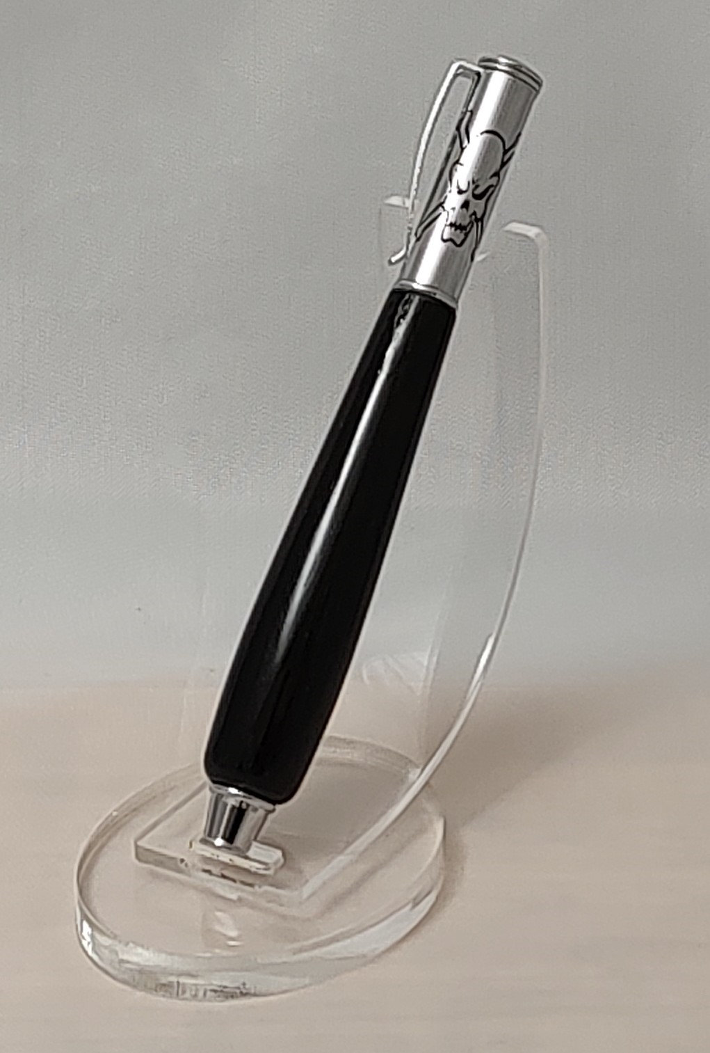 Skull and Cross Bone Themed Ebony Wood Roller Ball Cap Pen - Etsy