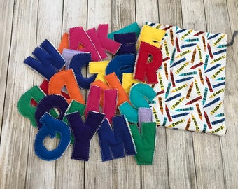 Fabric alphabet letters | Etsy