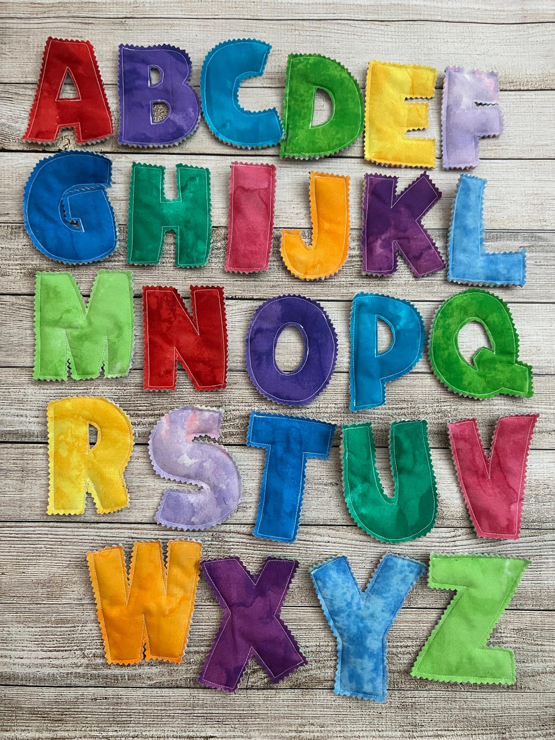 Fabric Alphabet & Number Set: Learning Letters, Cotton Numbers - Etsy