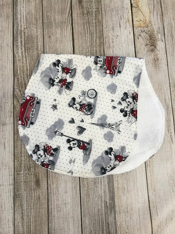 Mickey & Minnie Mouse Burp Cloth | Etsy