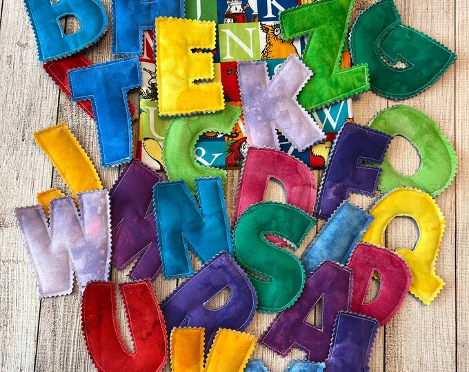Fabric Alphabet Letters Learning Letters, Fabric Letters - Etsy