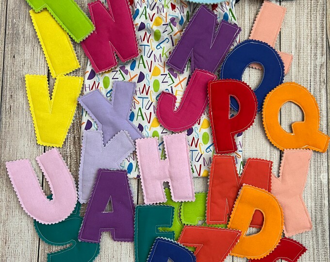 Fabric Alphabet LETTERS ONLY Learning Letters, Fabric Letters - Etsy