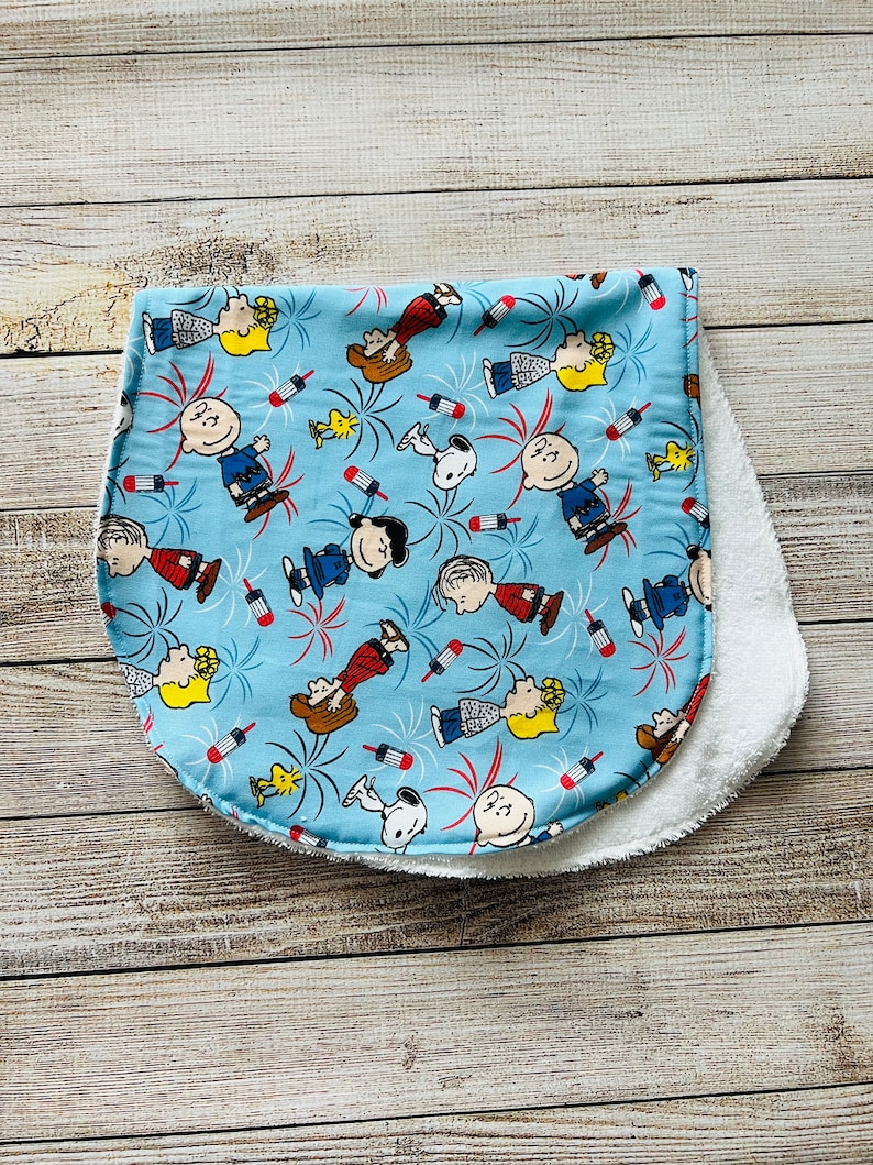 Peanuts-snoopy-4th of July/fireworks Burp Cloth - Etsy