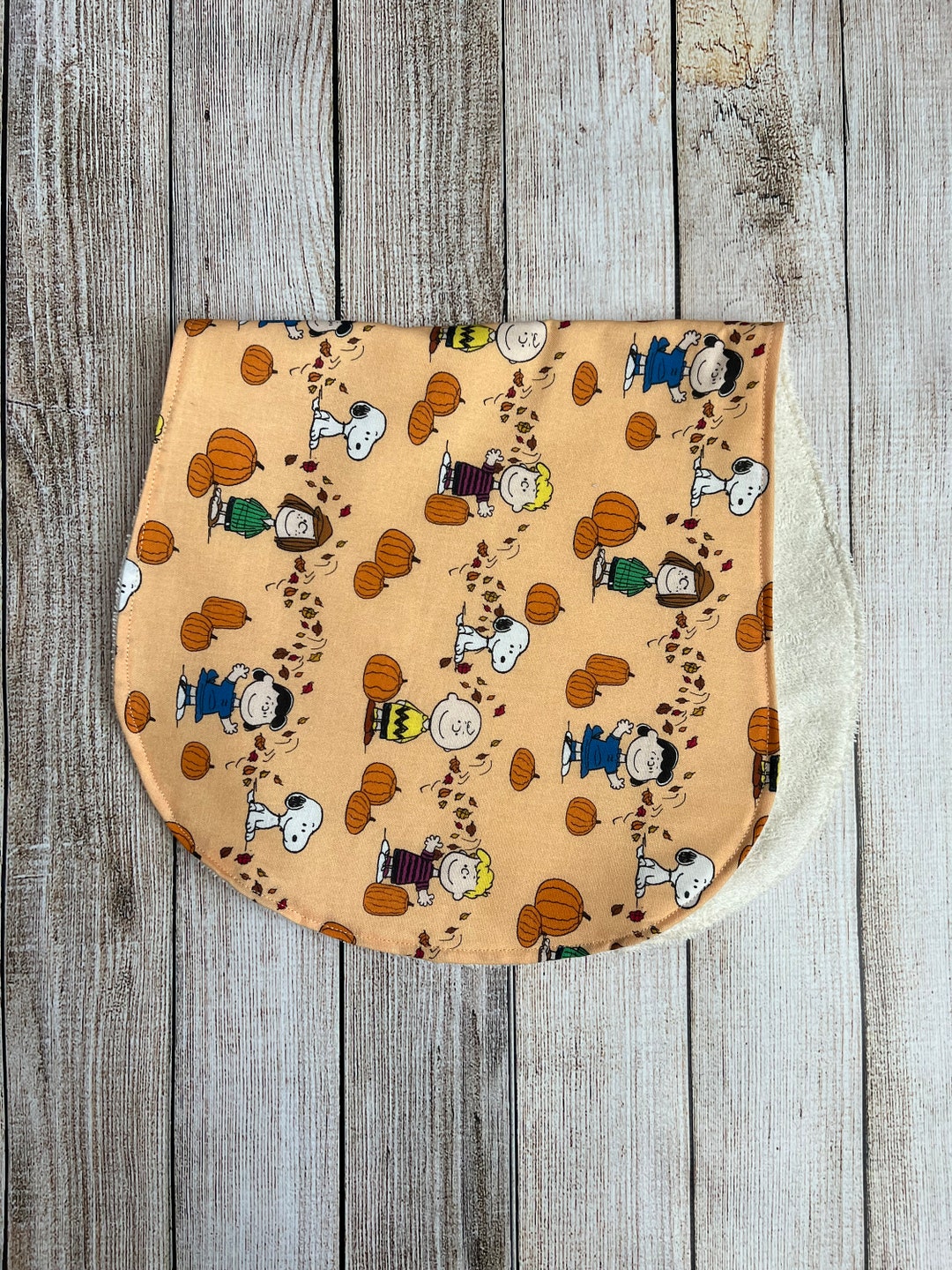 Fall/thanksiving Charlie Brown Burp Cloth - Etsy