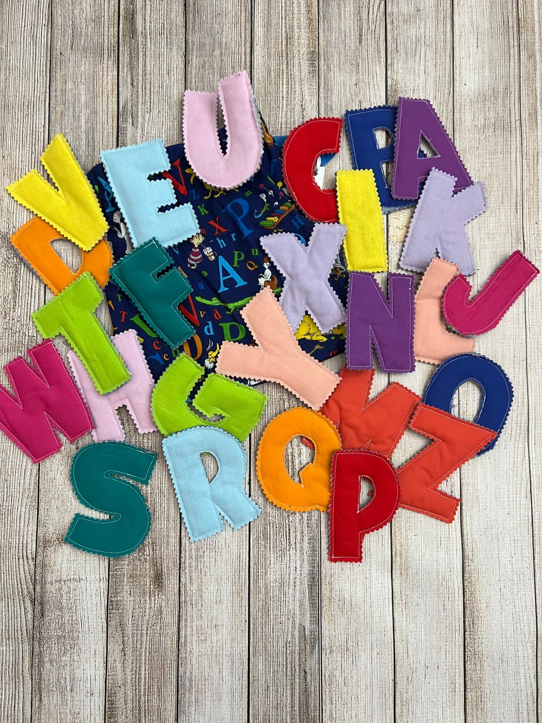 Fabric Alphabet LETTERS ONLY Learning Letters, Fabric Letters - Etsy