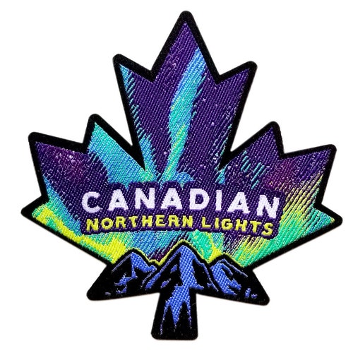 Canadian Northern Lights Iron on Patch Embroidered Sew on - Etsy