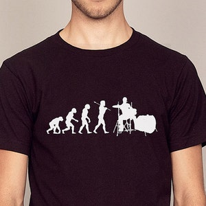 Drummer T Shirts Evolution of a Drummer T-shirt Mens and Womens ...