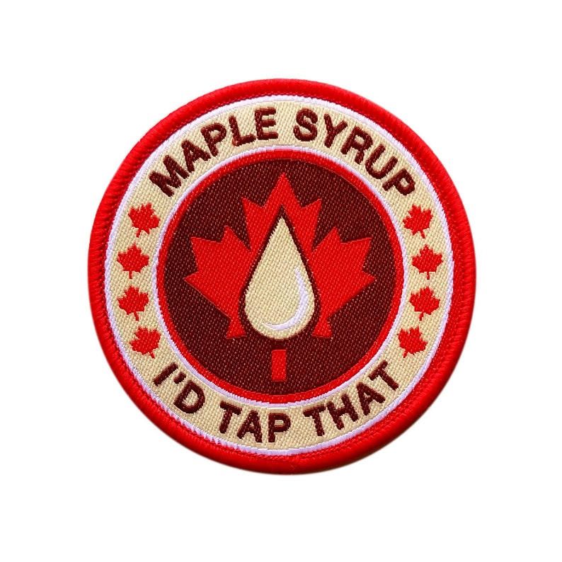 I'd Tap That Maple Syrup Iron on Patch Embroidered Sew | Etsy