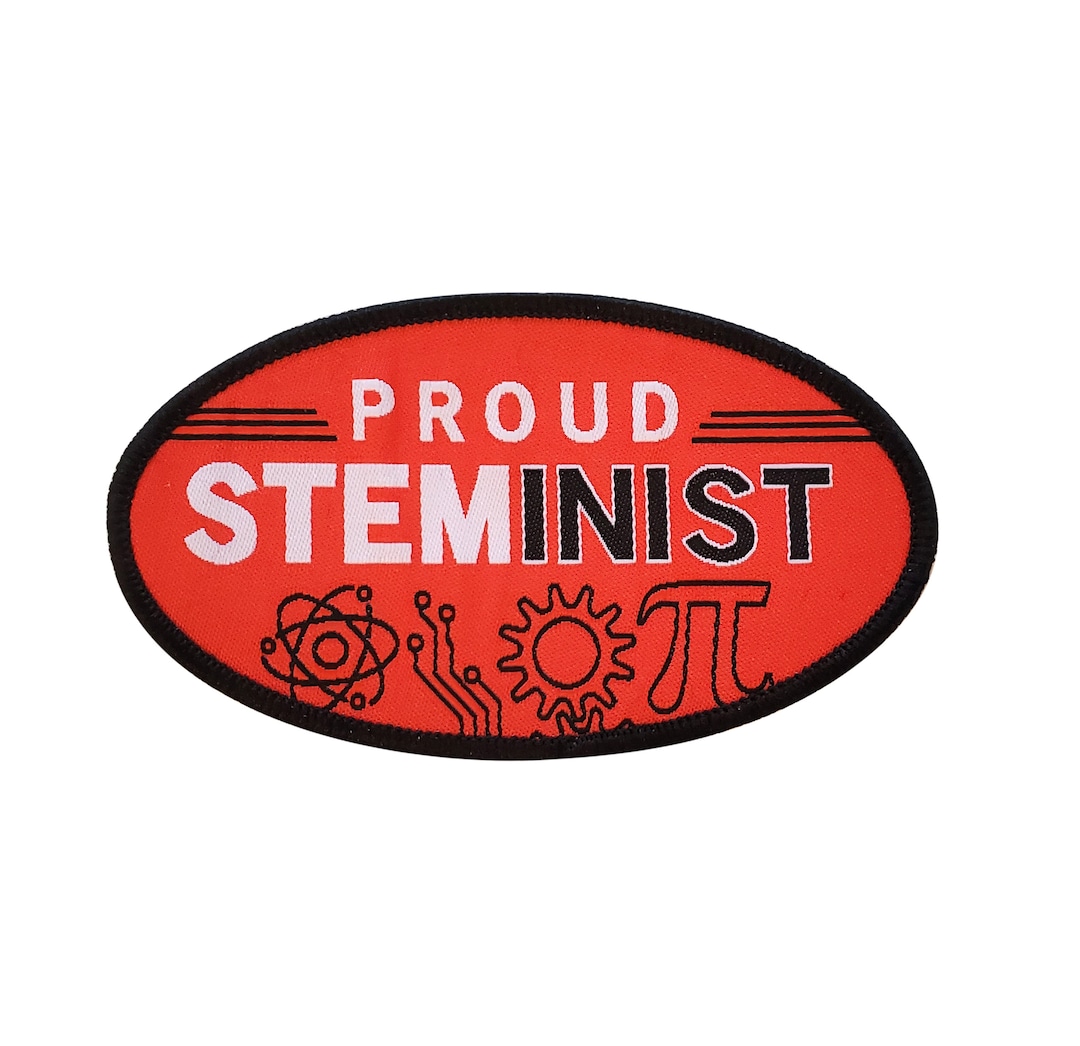 Proud Steminist Iron on Patches Embroidered Sew on STEM Patches Science ...