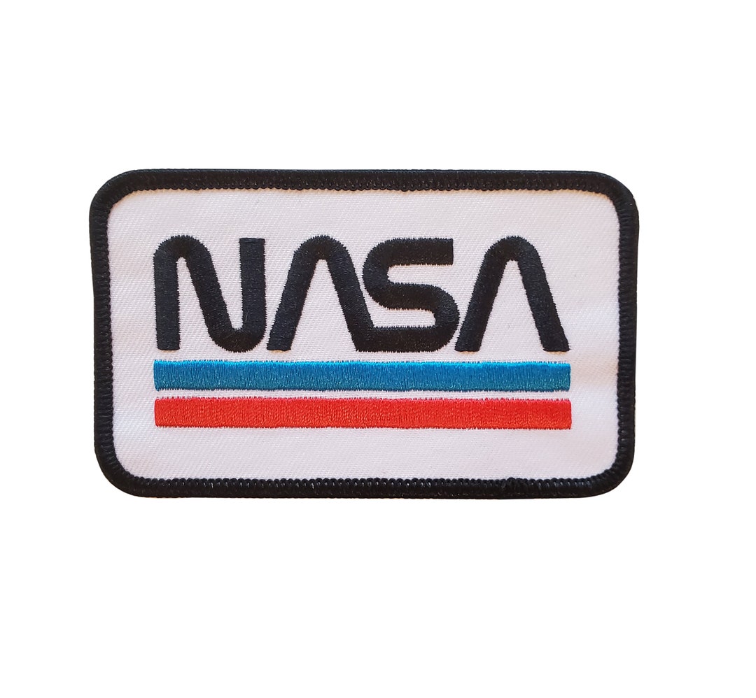 NASA Patch | NASA Worm Logo Iron on Patches | Embroidered Sew on STEM ...