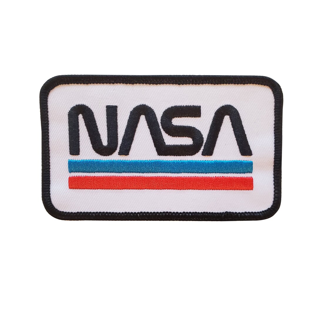 NASA Patch | NASA Worm Logo Iron on Patches | Embroidered Sew on STEM ...