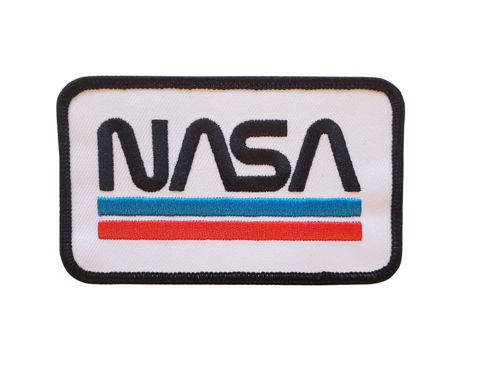 NASA Patch NASA Worm Logo Iron on Patches Embroidered Sew on STEM ...