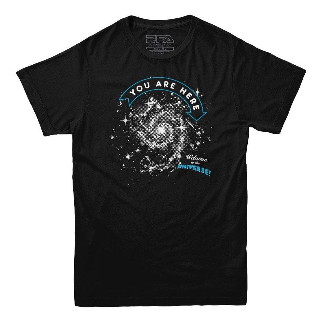 Science T Shirts | You Are Here T-shirt | Space and Astronomy Shirt ...