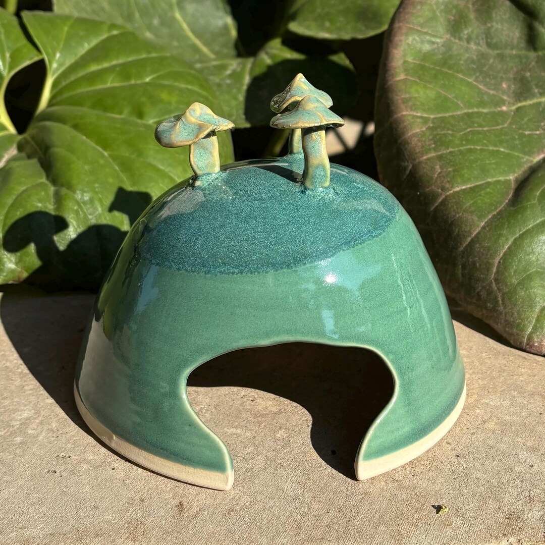 Porcelain Toad House in Minty Celadon and Misty Green - Etsy