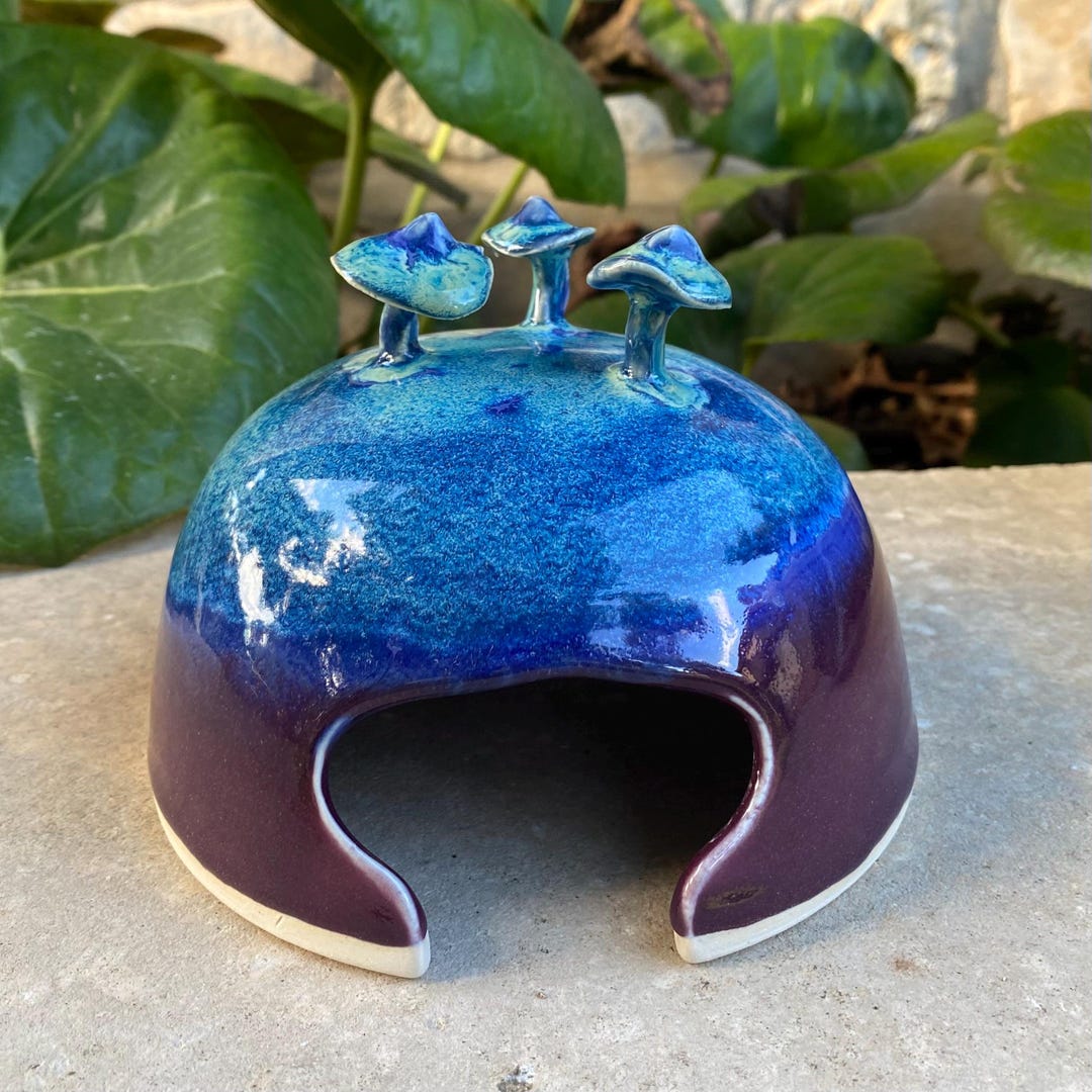 Toad House in Purple, Blue, and Misty Green - Etsy