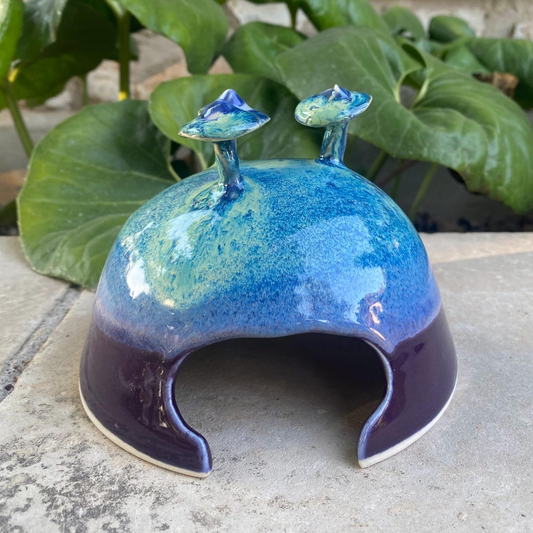 Toad House in Purple, Blue, and Misty Green - Etsy