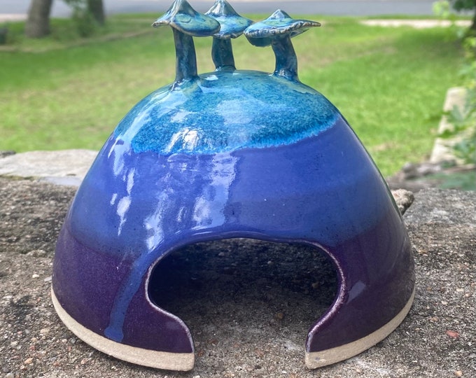 Toad House in Purple, Blue, and Misty Green - Etsy