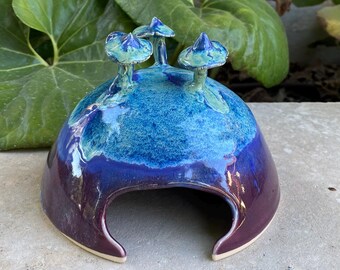 Toad House in Purple, Blue, and Misty Green - Etsy