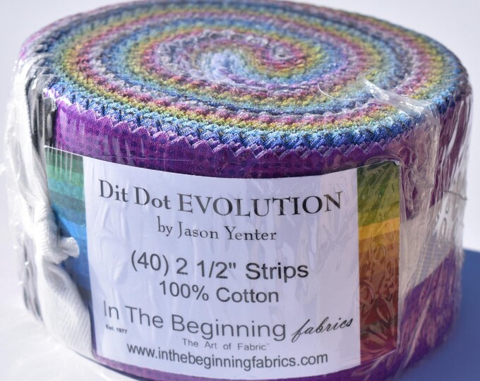 DIT DOT EVOLUTION Strip Roll From in the Beginning - (40) 2.5" Fabric Strips - Etsy