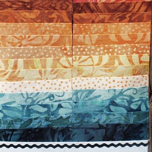 MORRIS TILES Batik Strip Pack From Island Batiks - (40) 2.5" Factory ...