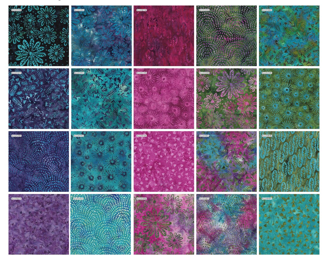 SUMMER TWILIGHT 10 Stack Pack From Island Batiks 42 10 Factory-cut ...