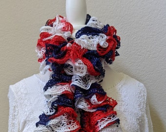 Red White Blue Scarf | Etsy