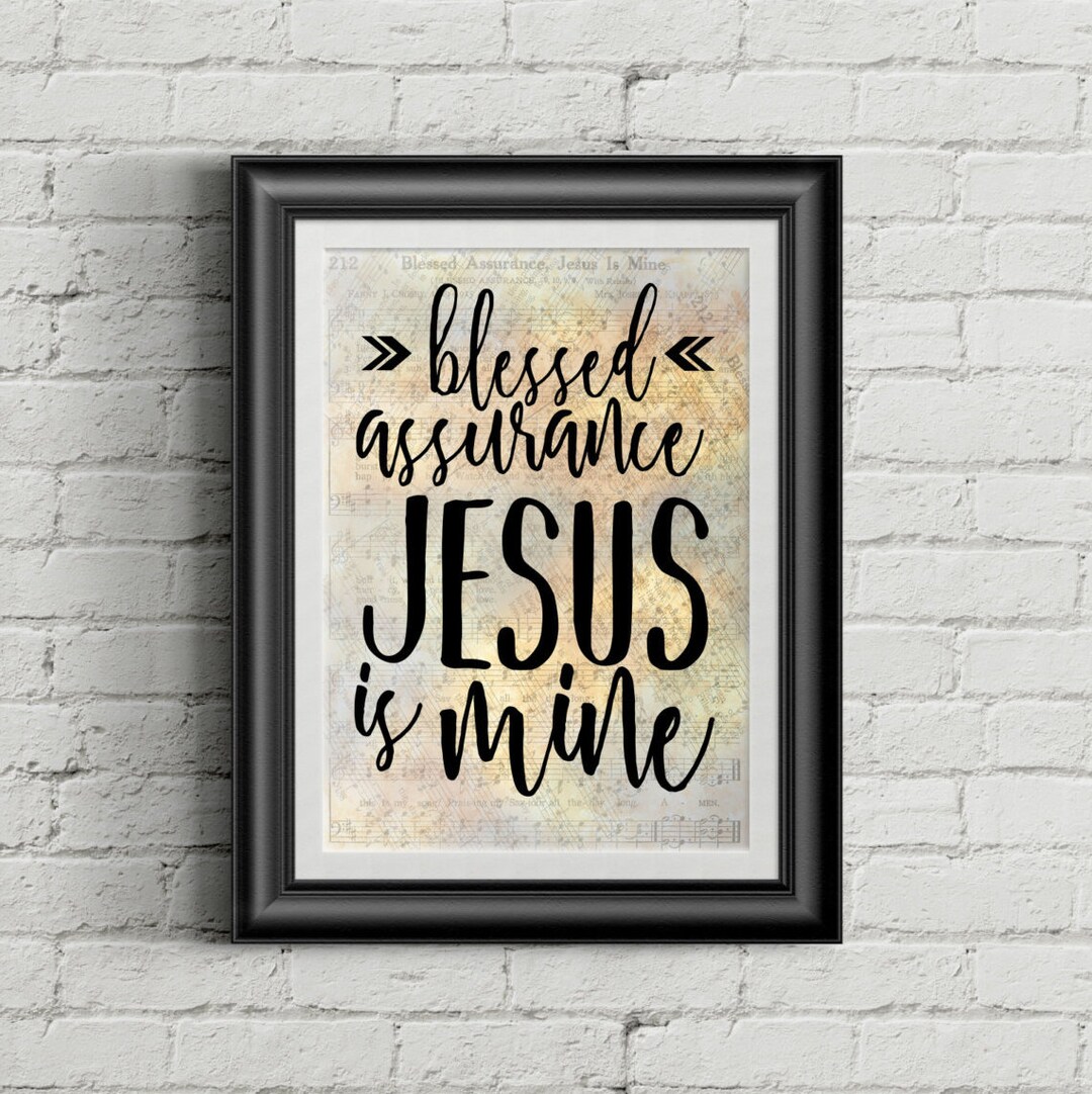 Blessed Assurance Digital Hymn Print - Etsy