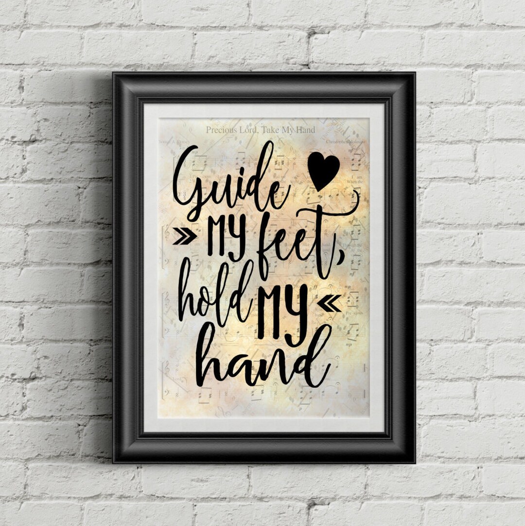 Guide My Feet, Hold My Hand Digital Hymn Print - Etsy