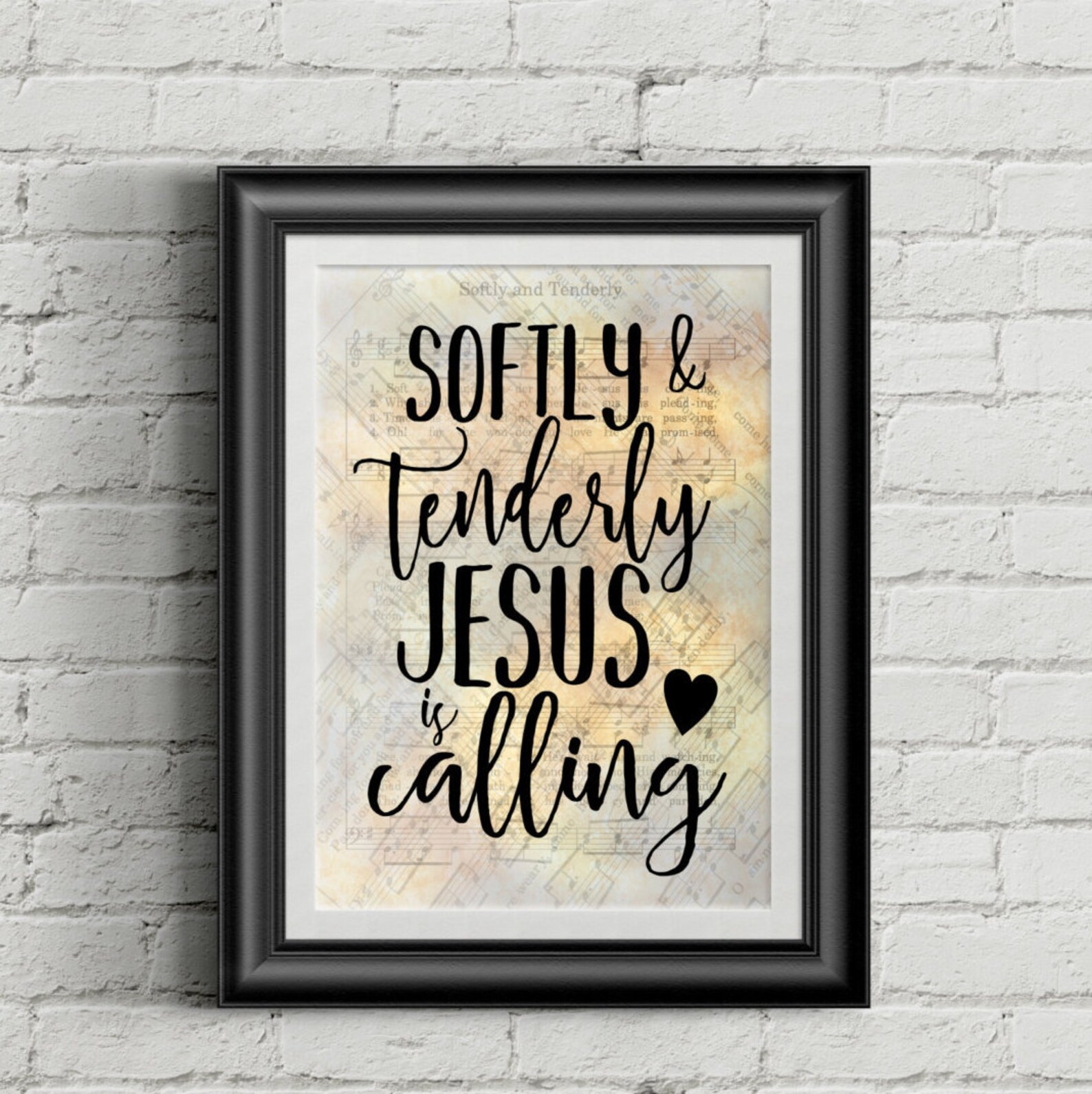 Softly and Tenderly Jesus is Calling Digital Hymn Print - Etsy
