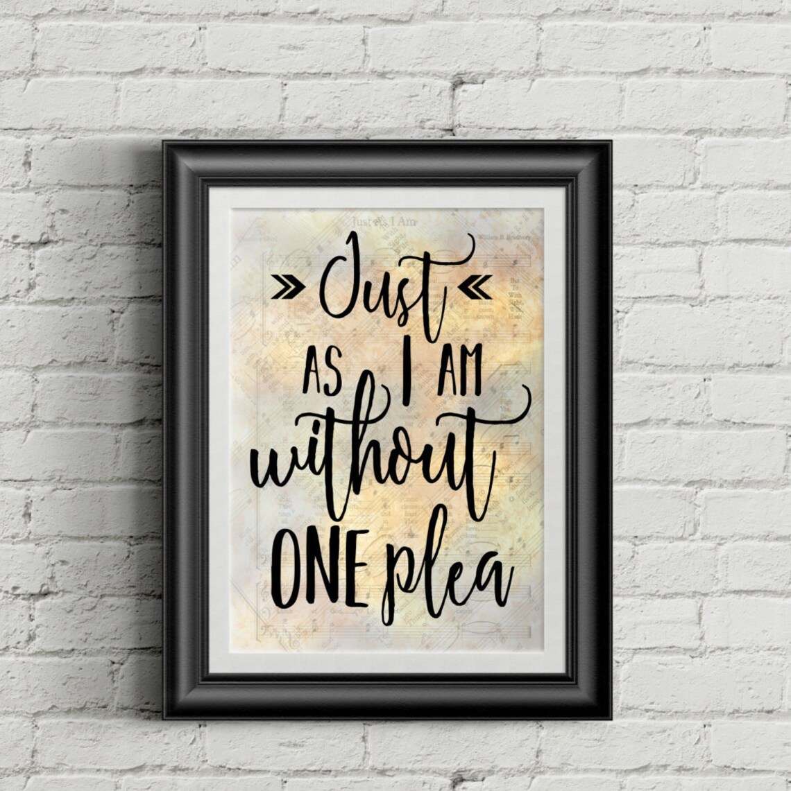 Just as I Am Without One Plea Digital Hymn Print - Etsy