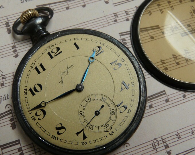 German Pocket Watch Junghans 1900's, Antique Watch, Antique Pocket ...
