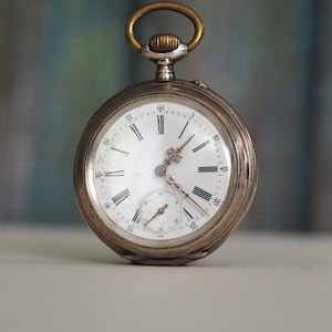 Vintage German Pocket Watch SYSTEME GLASHÜTTE .800 Silver Case ...