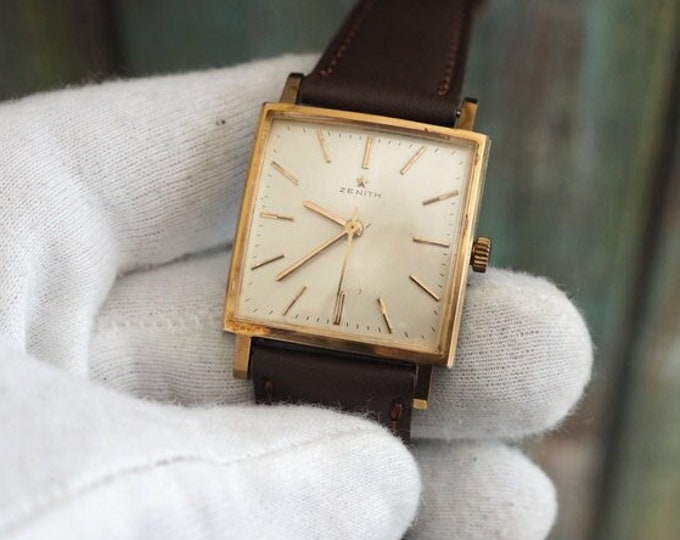 ZENITH - Swiss Made Mecahnical Wind up Square Men's Watch Zenith, Ref ...