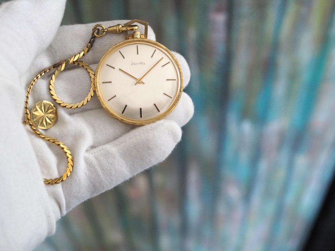 Zentra - German Mechanical Wind up Pocket Watch Zentra - Etsy