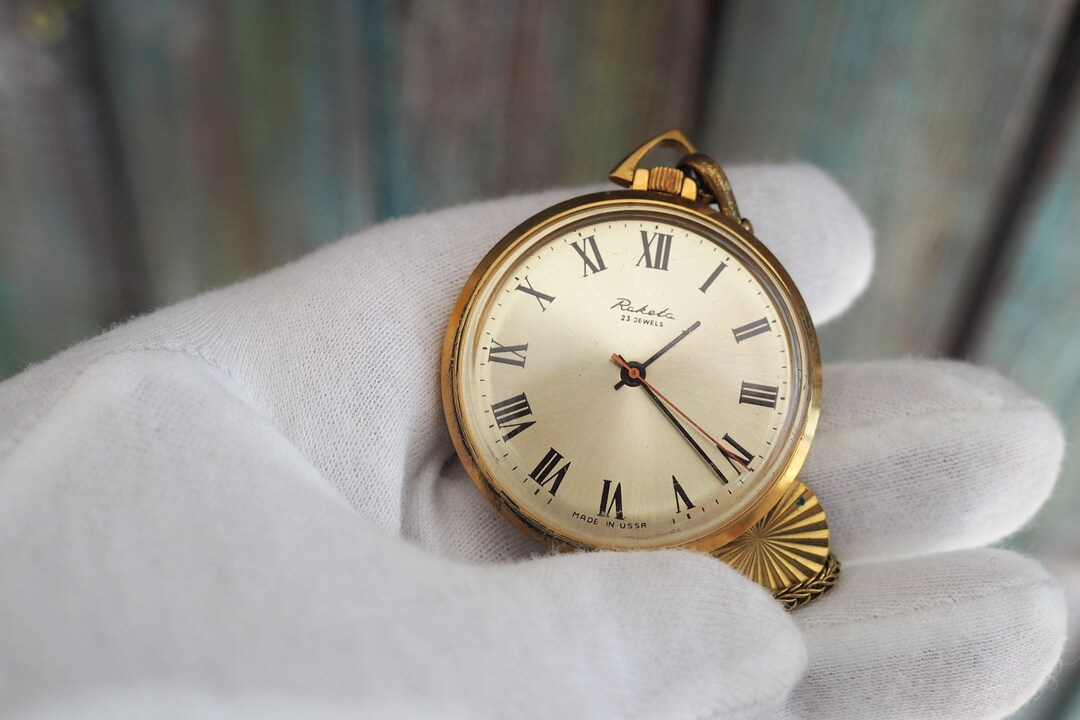 RAKETA Cal.2209 - Ultrathin Mechanical Wind up Pocket Watch, Vintage ...