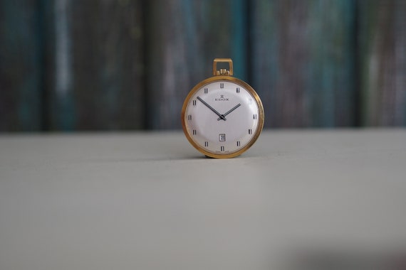 EDOX - ultrathin Swiss made pocket watch, vintage Sw… - Gem