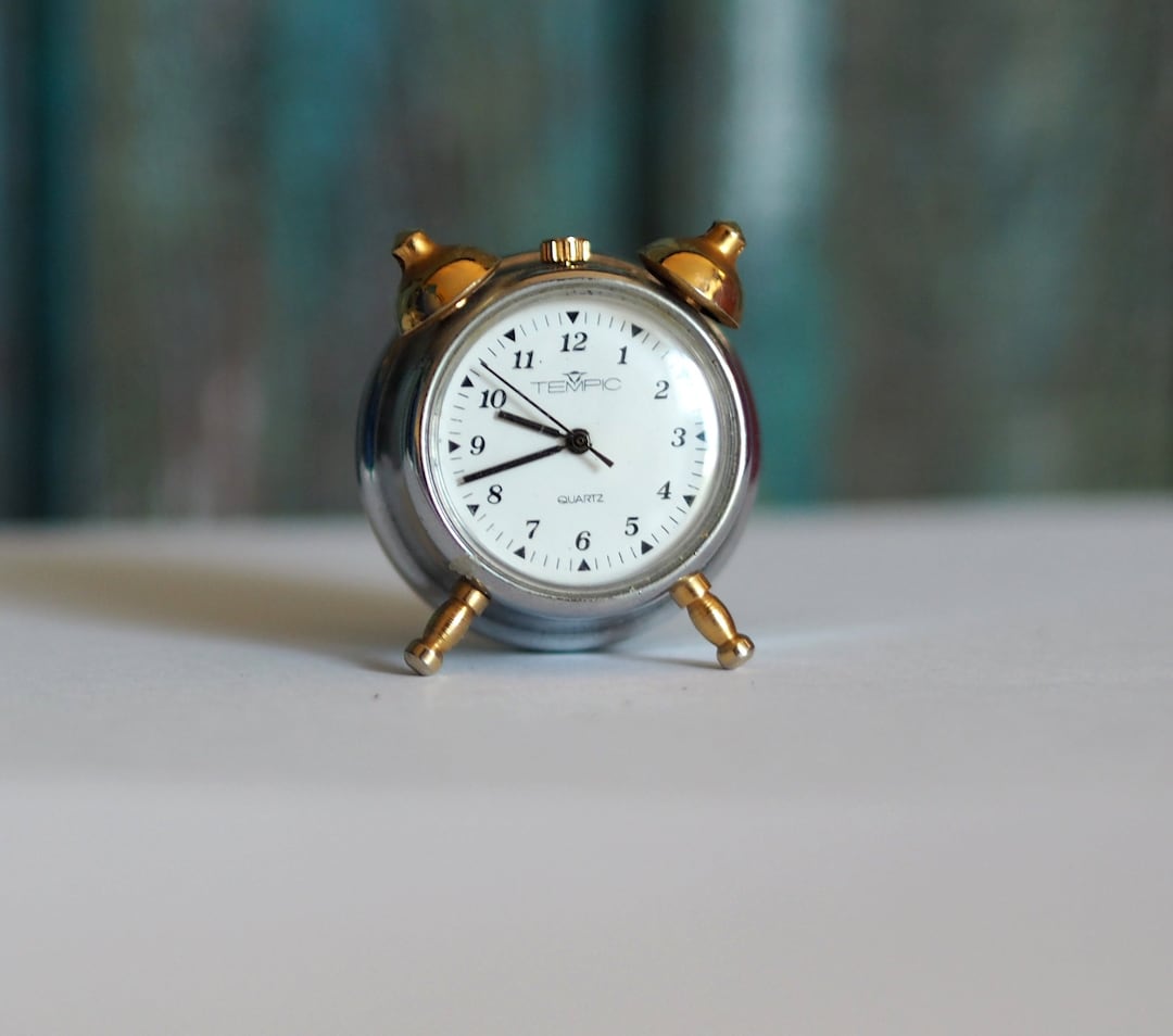 1980-90's Miniature German Quartz Clock TEMPIC, Vintage Miniature ...