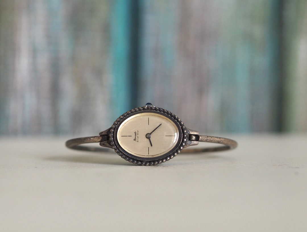 RIVADO Silver Star Solid Silver Swiss Made Mechanical Wind up Women's ...
