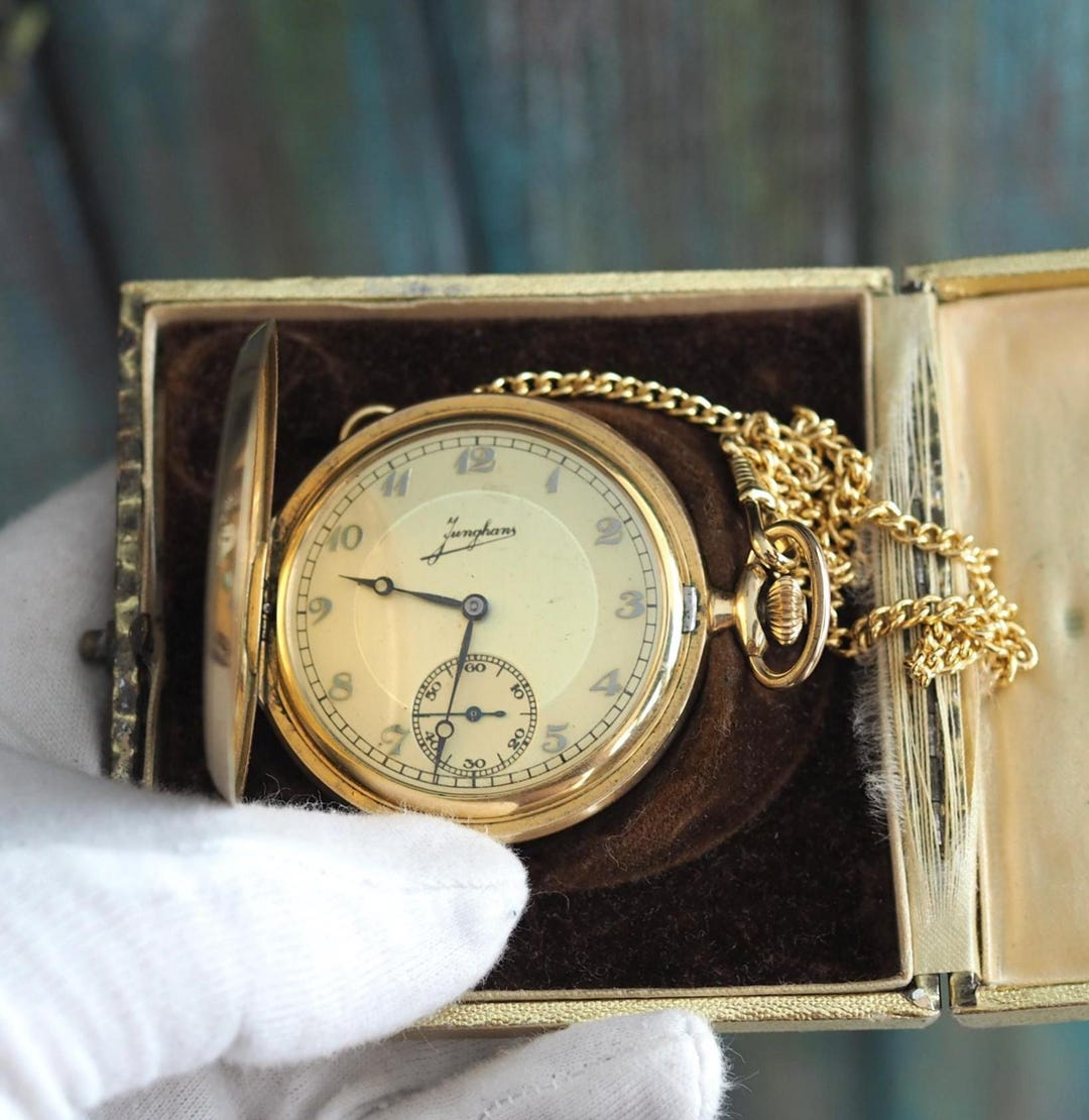 Junghans - 1930's German Art Deco Pocket Watch - Junghans Cal 49/1 ...