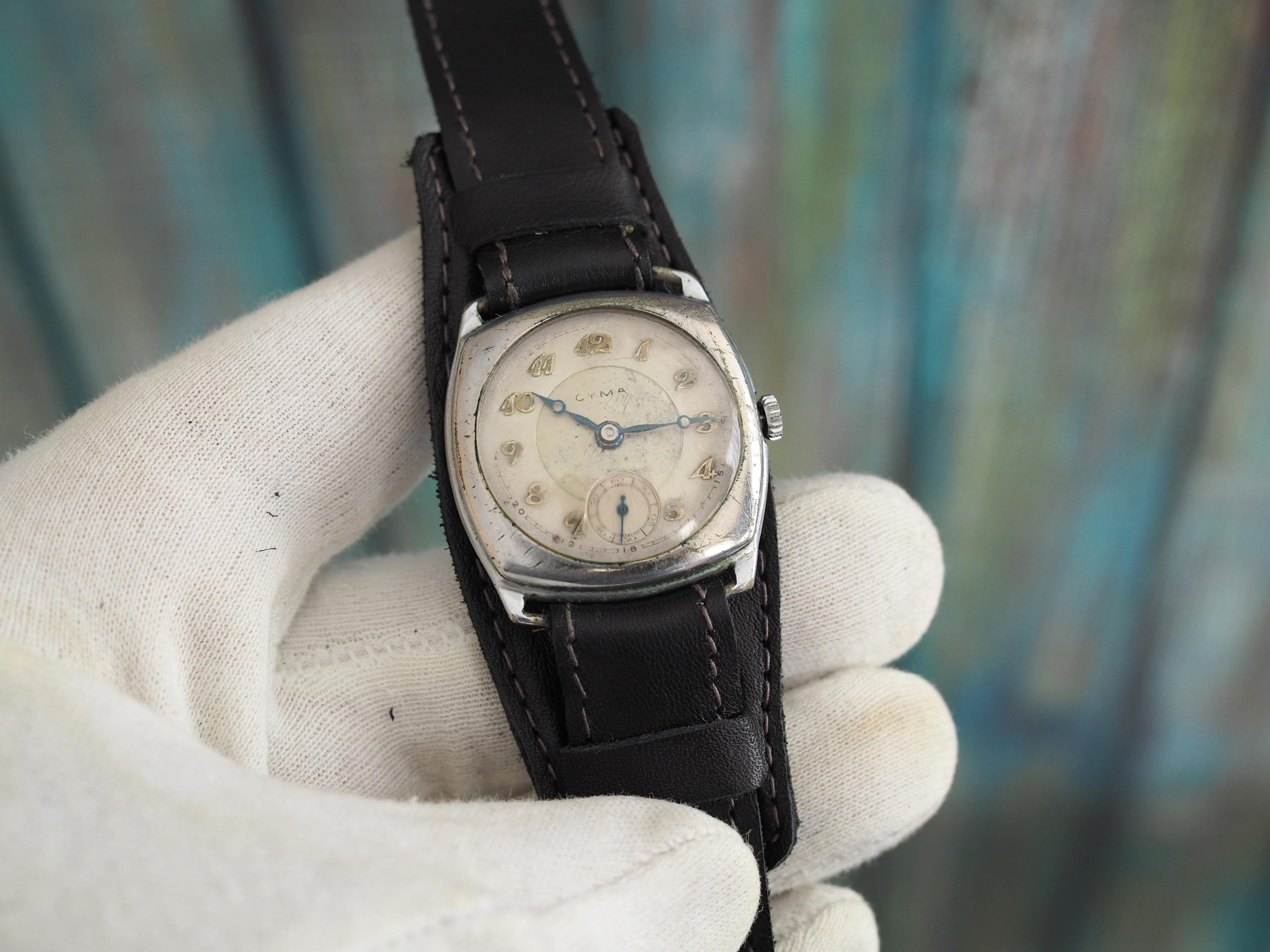 CYMA - WW1 Swiss Made Military Mechanical Wind up Trench Men's Watch ...