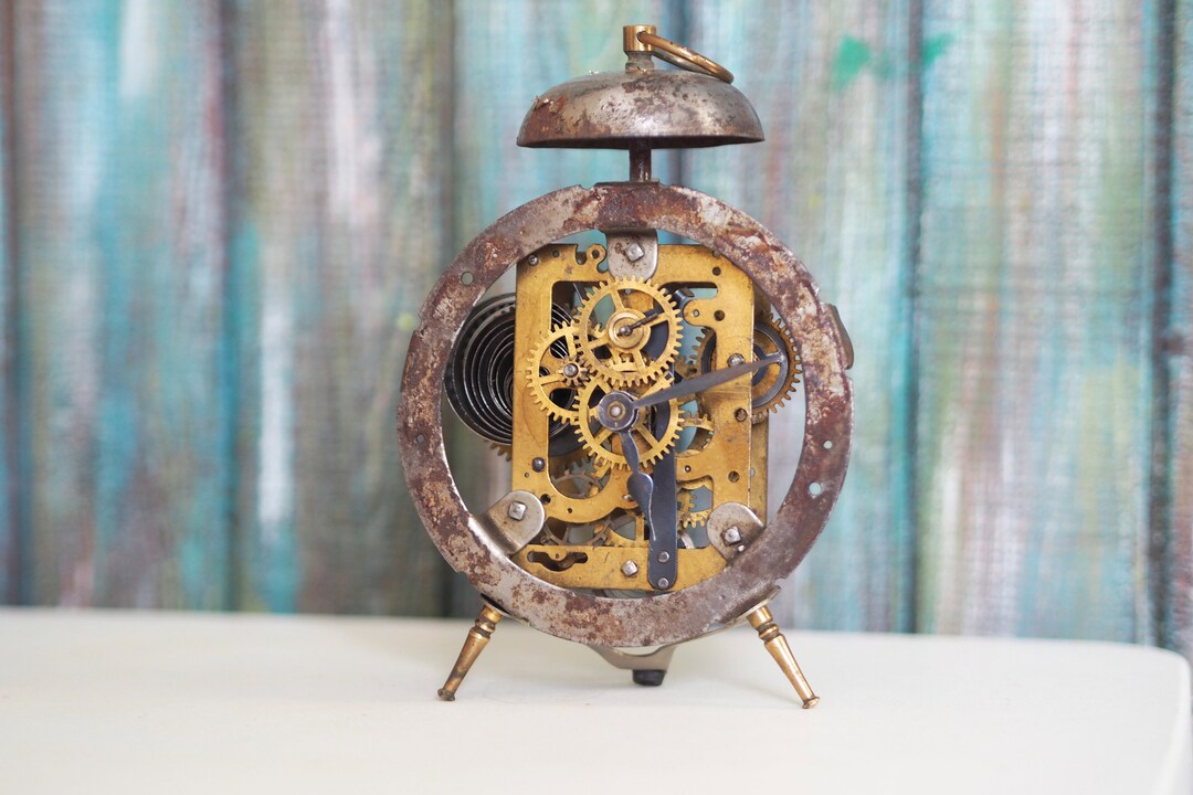 Antique Junghans Alarm Clock: Steampunk Home Decor (circa 1900s) - Etsy
