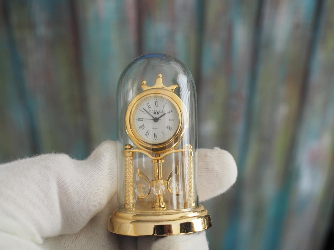 MAYFAIR Miniature Quartz Doom Brass Clock - Etsy