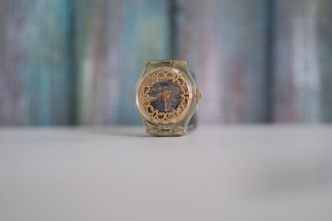 SWATCH Skeleton Swiss Made Watch , Vintage Quartz Watch - Etsy