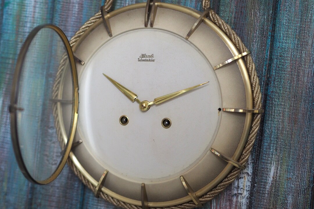 HERMLE Schwebe-anker Vintage Mechanical Gong Clock, German Mechanical ...