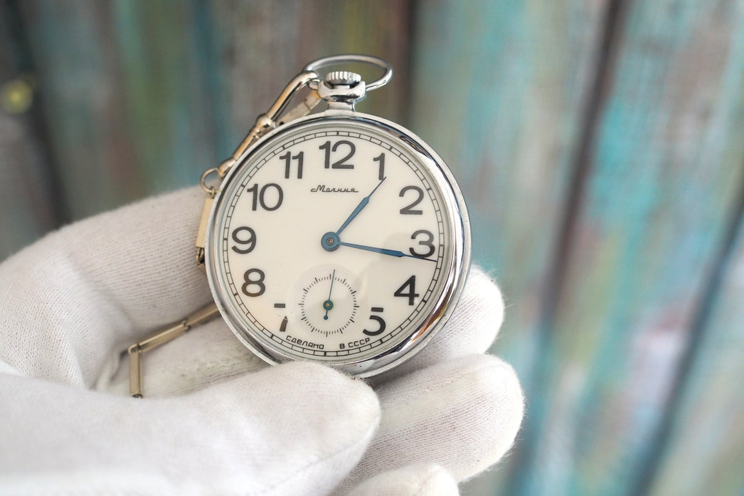 MOLNIJA Vintage Mechanical Wind up Pocket Watch Molnija Cal. 3602 - Etsy