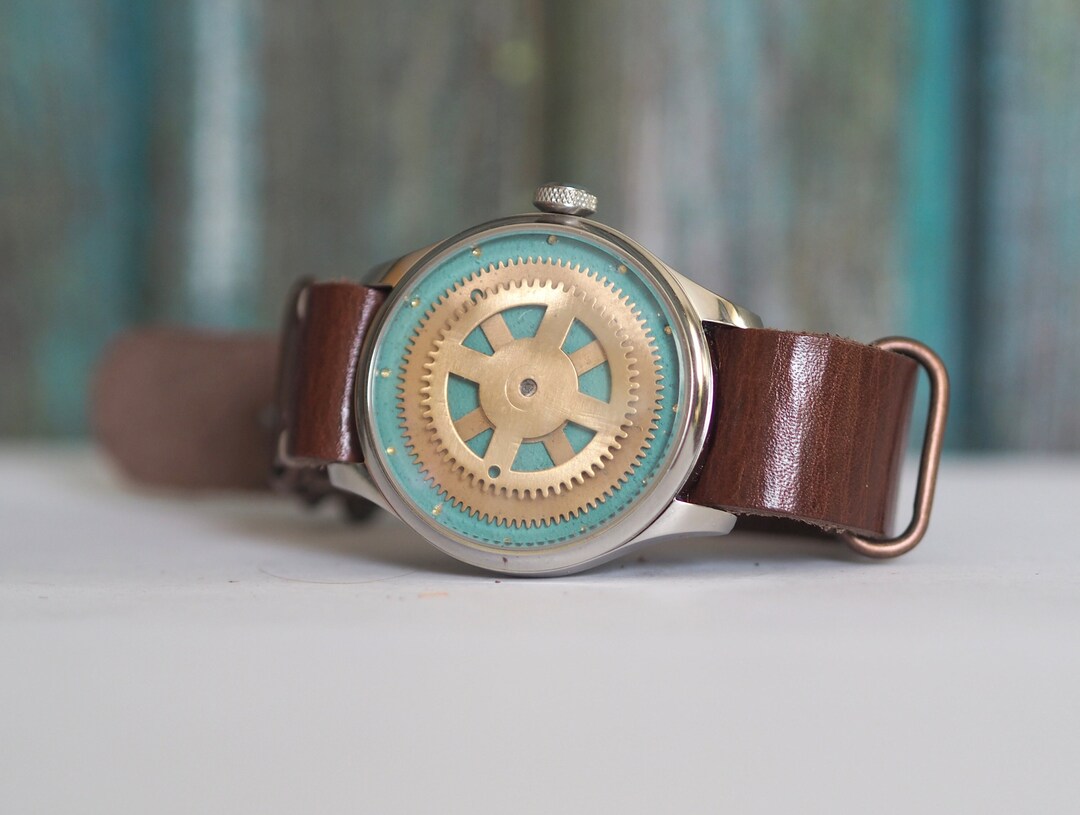ETA 6497 Custom Made Steampunk Style Mechanical Wind up Watch, , Custom ...